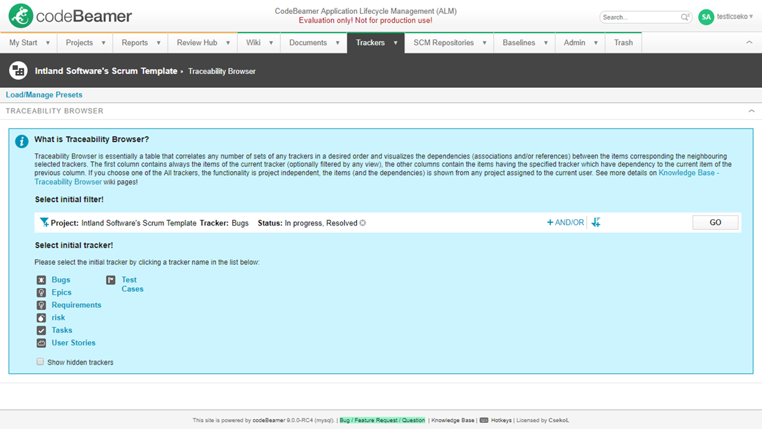 Traceability Browser