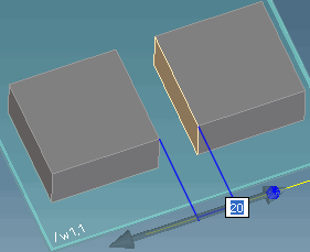 Position parts using dimensions
