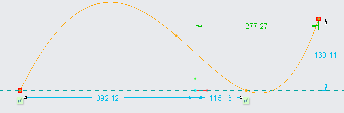 Pour insérer une cote pour une spline