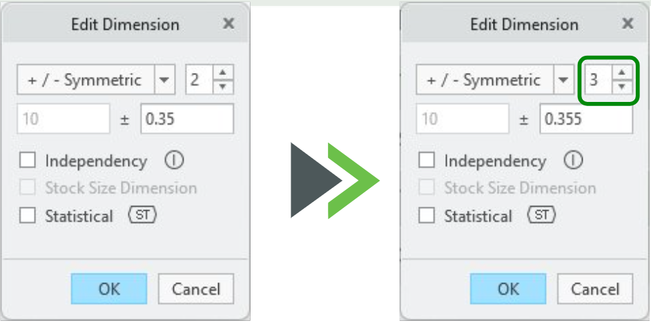 GD&T Advisor Enhancement: Automatically Adjust Precision in the Edit ...