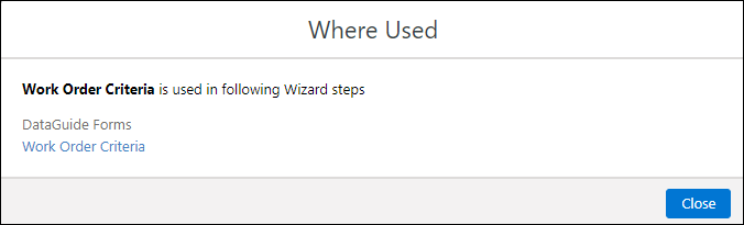 Viewing Form Criteria List