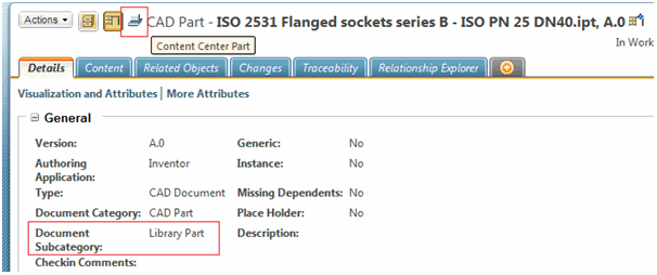 Using Autodesk Inventor Content Center with Windchill