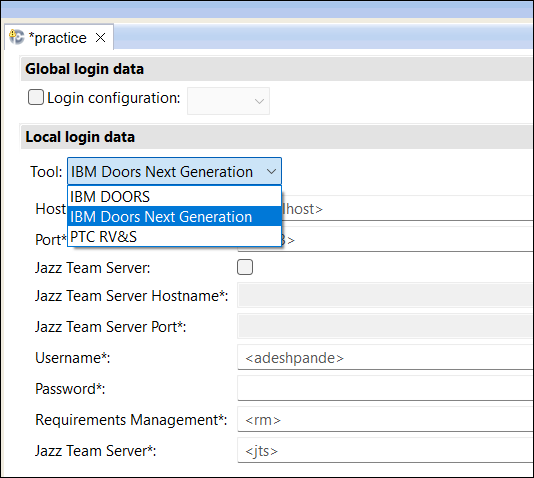 Export a document from DOORS Next Generation