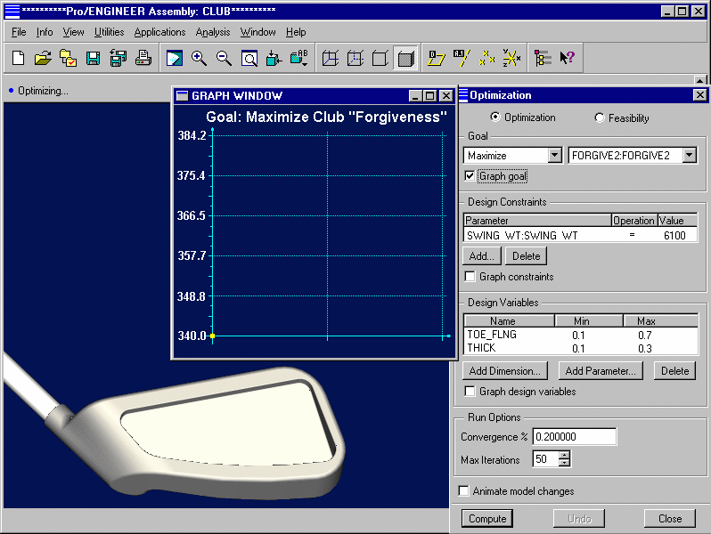 PTC - Behavioral Modeling Examples - Golf Club Design